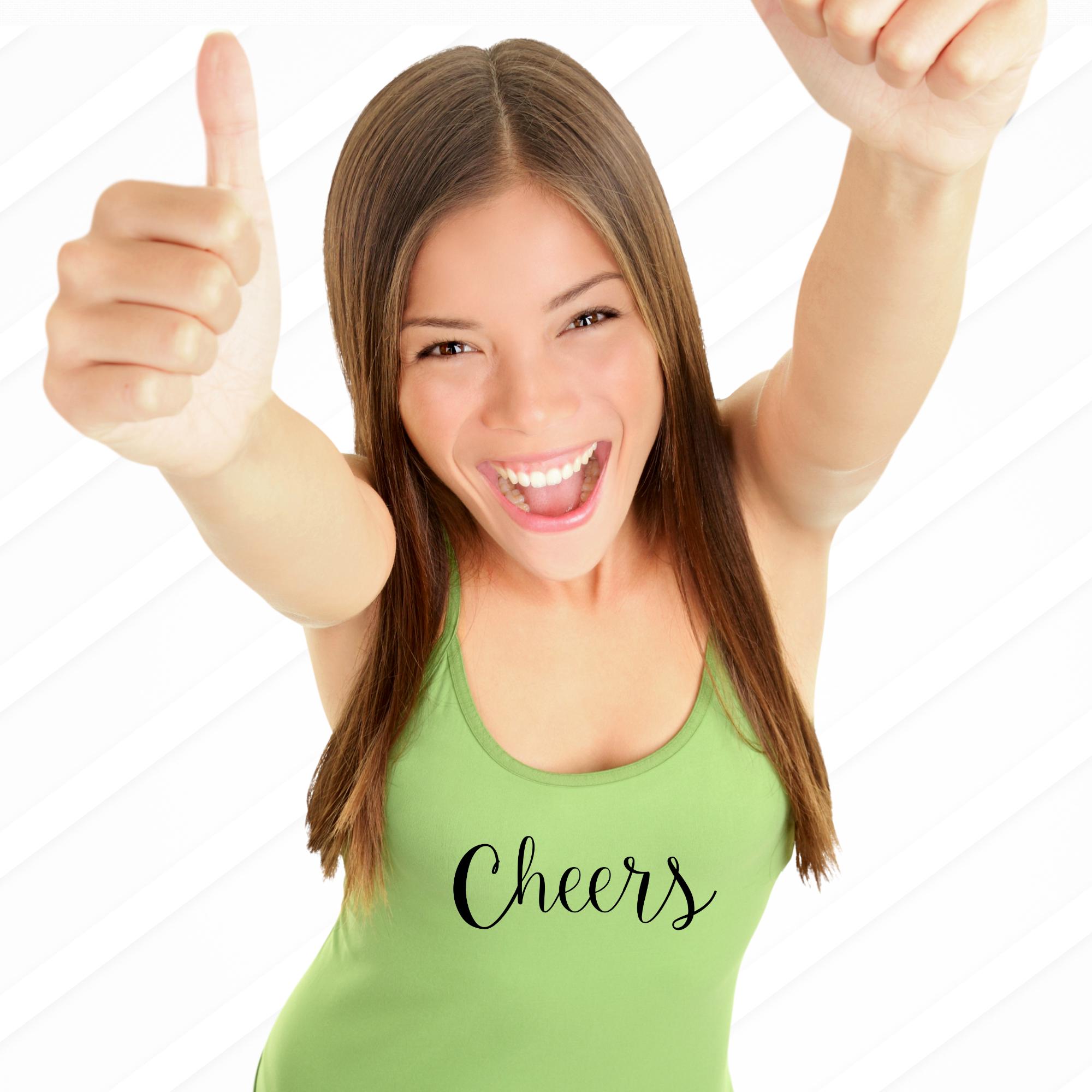 Elegant Cheers PNG Clipart Bundle in Gold & Black Transparent Lettering ...