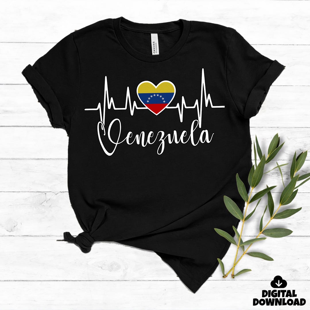 Venezuela Heart PNG | Venezuela Flag Heart T-shirt Design | Venezuelan ...