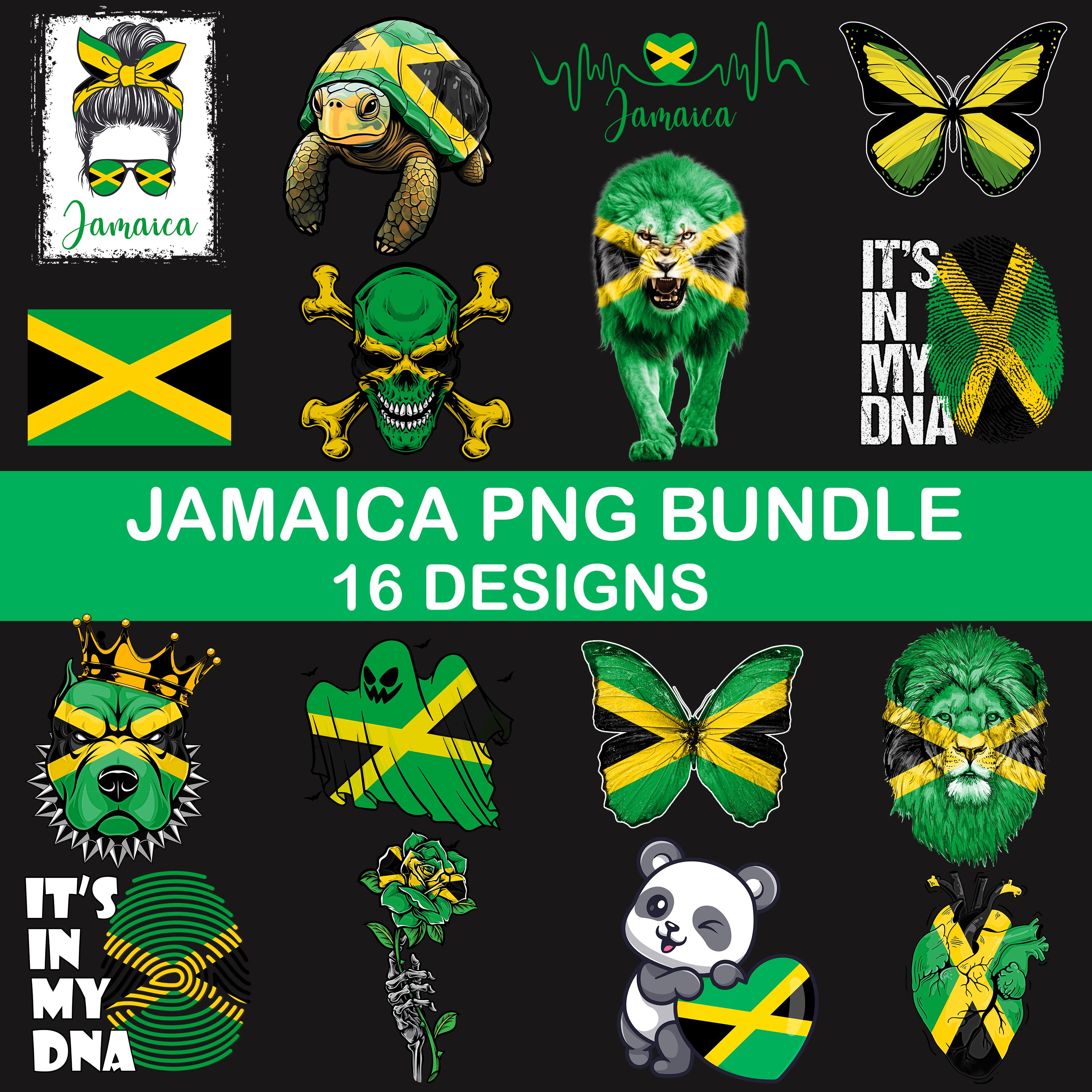 Jamaica PNG Bundle | 16 Designs Patriotic Jamaican | Sublimation ...