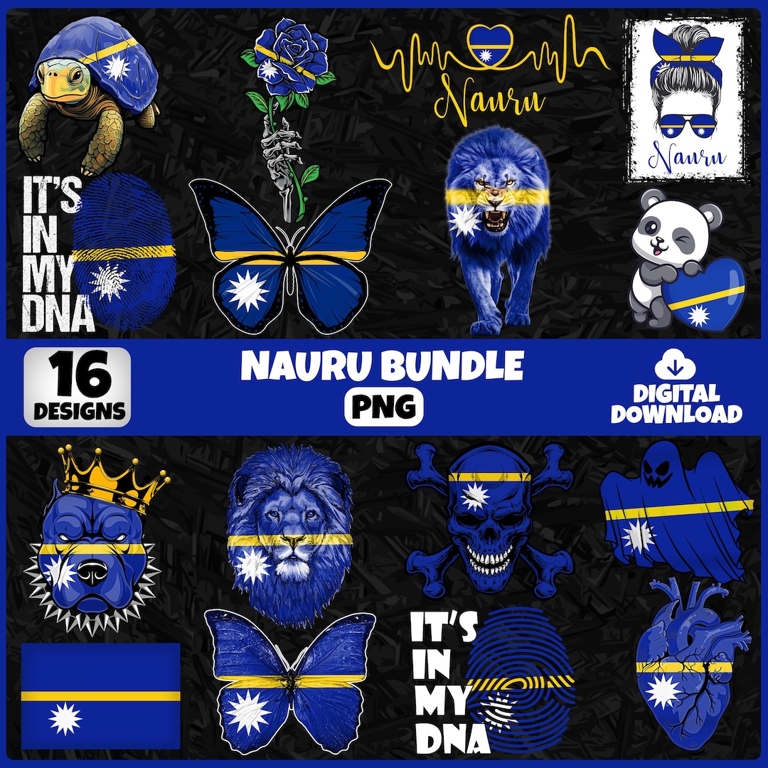 Nauru PNG Bundle | 16 Designs Patriotic Nauruan | Sublimation Clipart ...