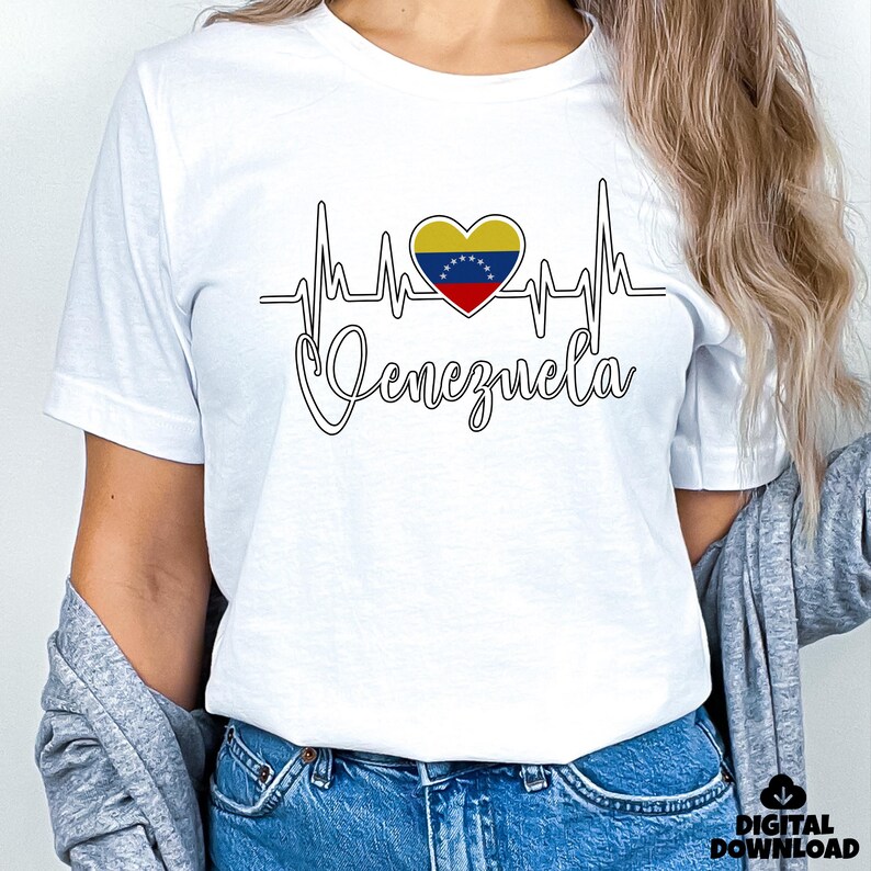 Venezuela Heart PNG | Venezuela Flag Heart T-shirt Design | Venezuelan ...