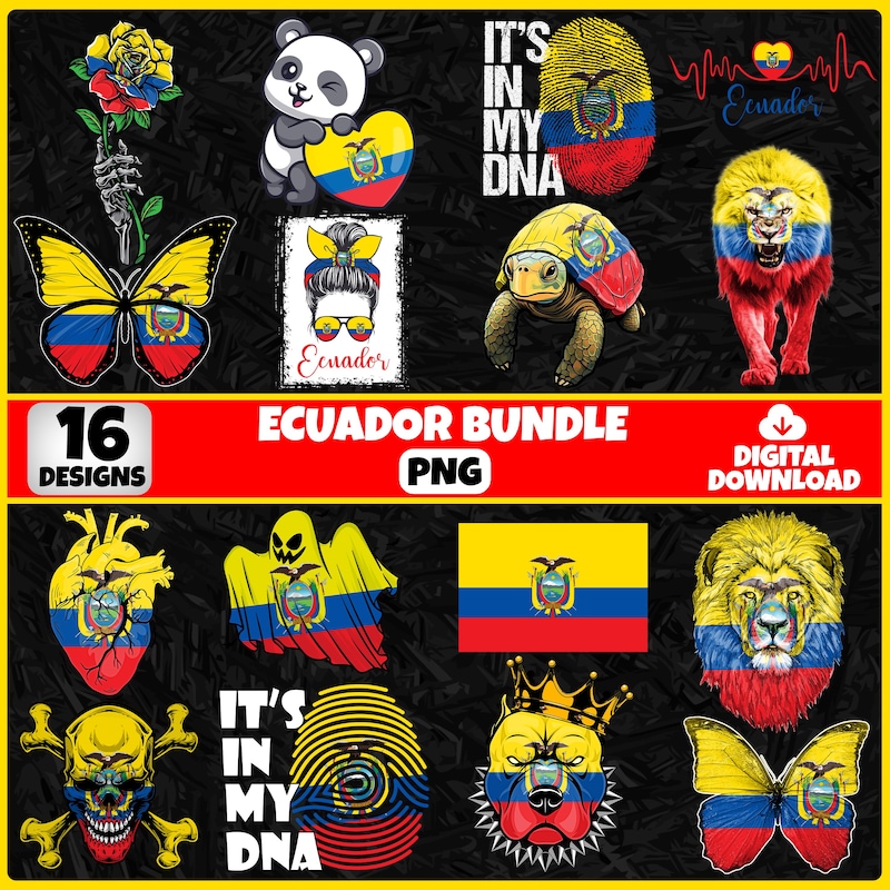 Ecuador Flag Clipart - Etsy