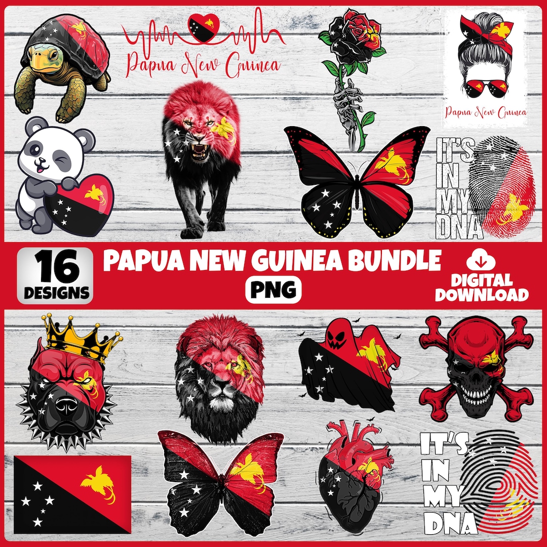 Papua New Guinea PNG Bundle | 16 Designs Patriotic Papua | Sublimation ...
