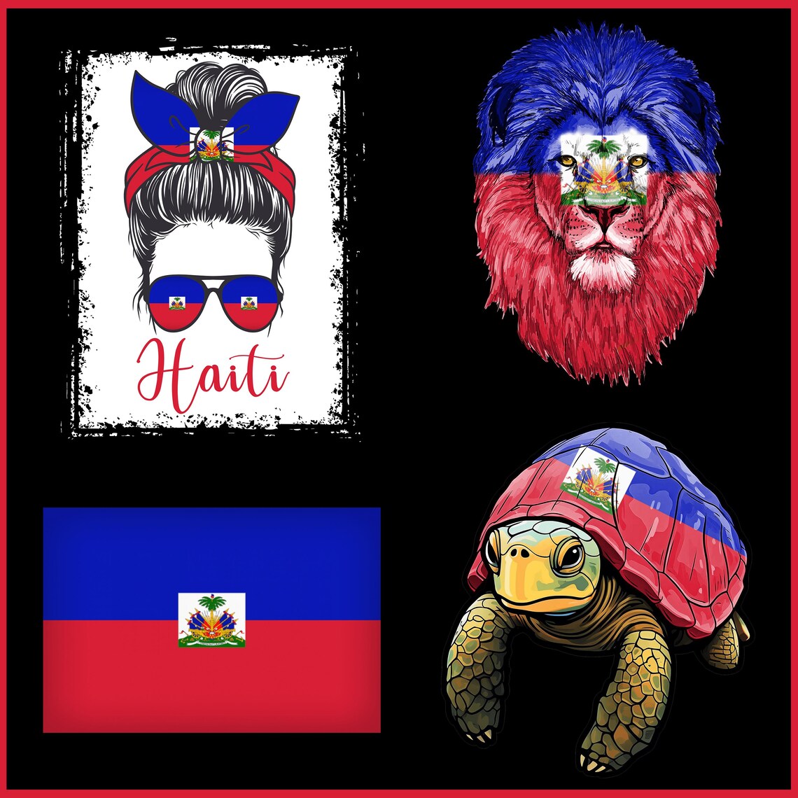 Haiti PNG Bundle | 16 Designs Patriotic Haitian | Sublimation Clipart ...
