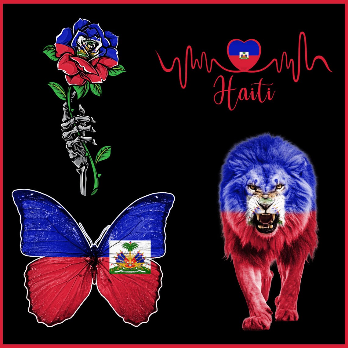 Haiti PNG Bundle | 16 Designs Patriotic Haitian | Sublimation Clipart ...