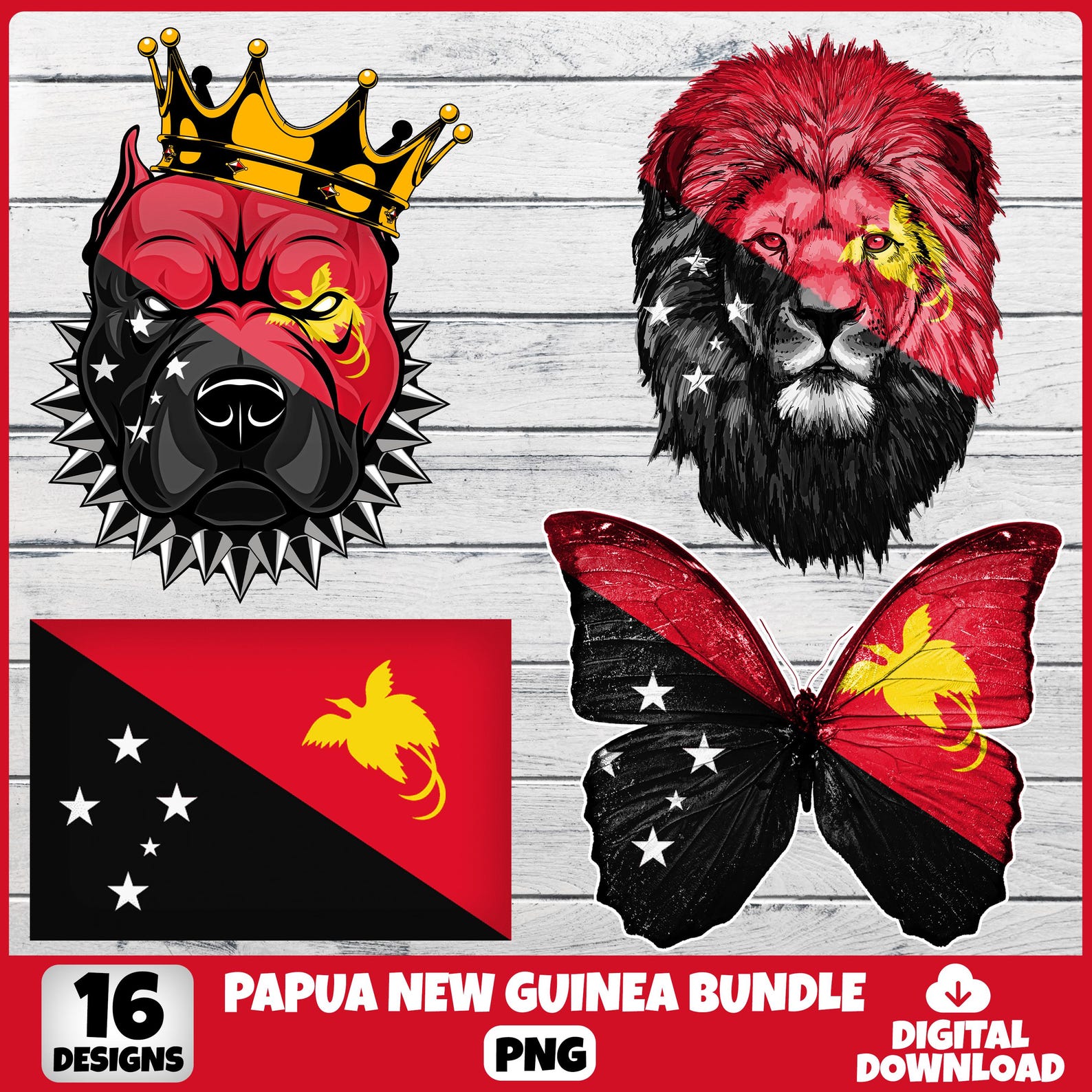 Papua New Guinea PNG Bundle | 16 Designs Patriotic Papua | Sublimation ...