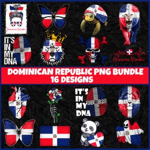 Dominican Republic PNG Bundle | 16 Designs Patriotic Dominican ...