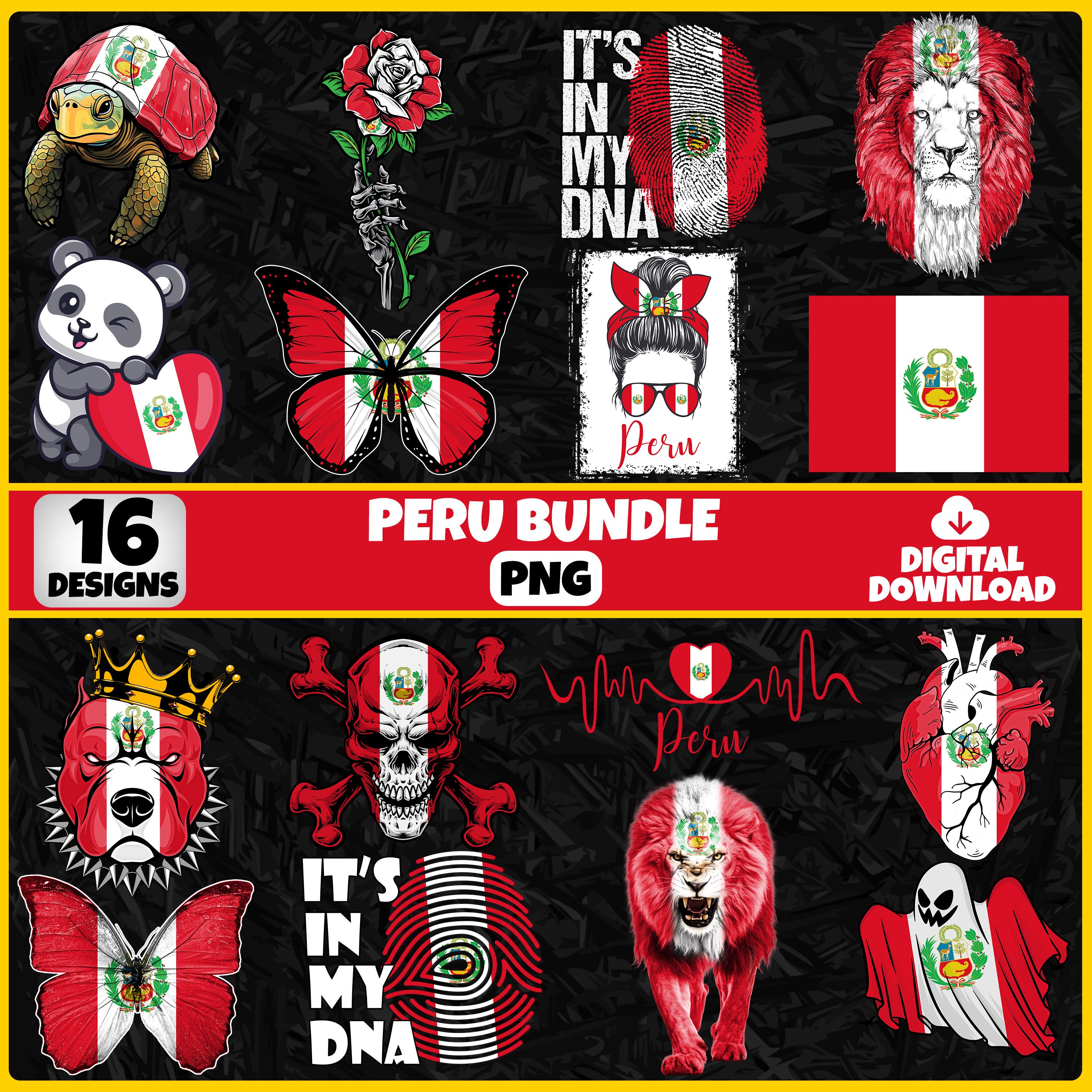 Peru PNG Bundle | 16 Designs Patriotic Peruvian | Sublimation Clipart ...