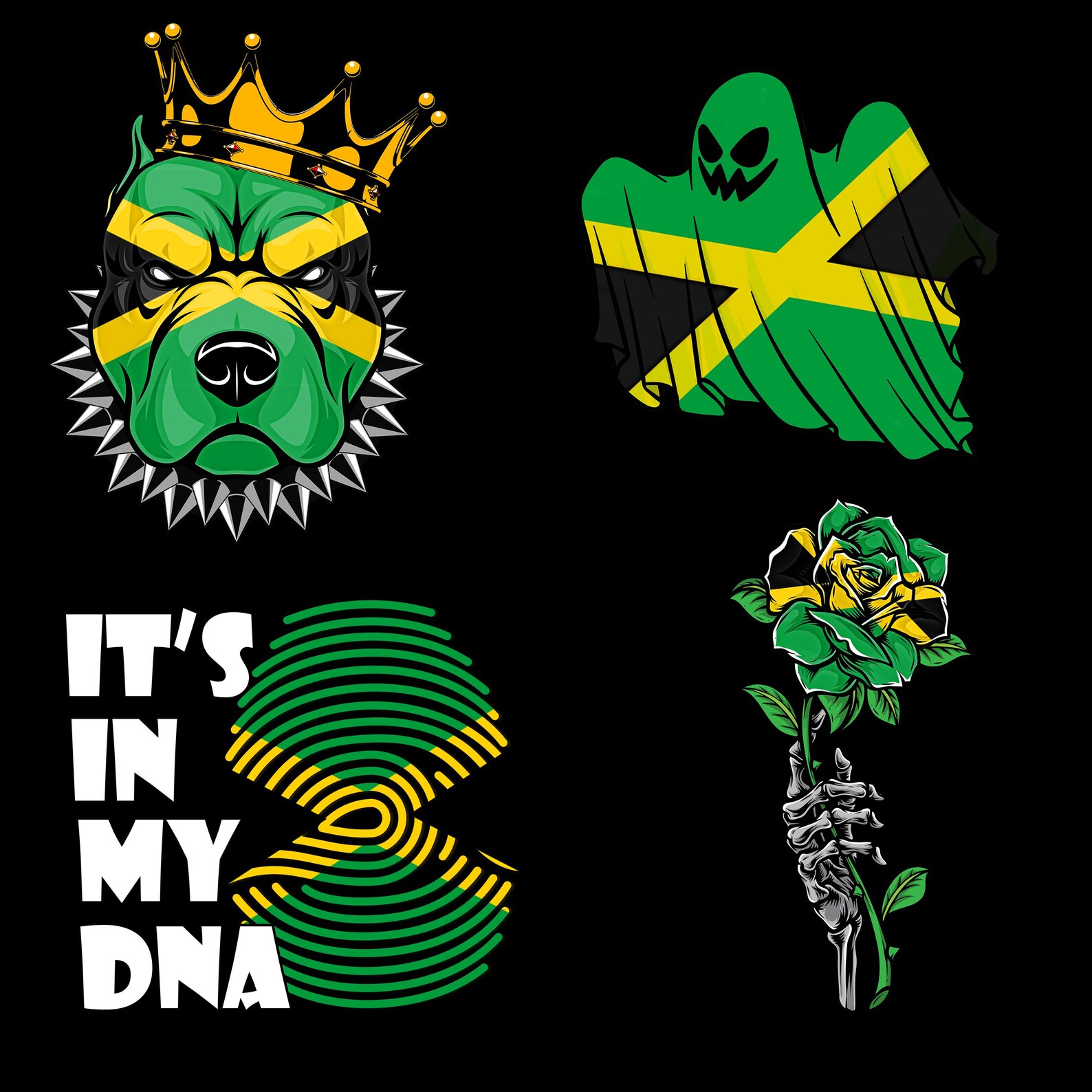 Jamaica PNG Bundle | 16 Designs Patriotic Jamaican | Sublimation ...