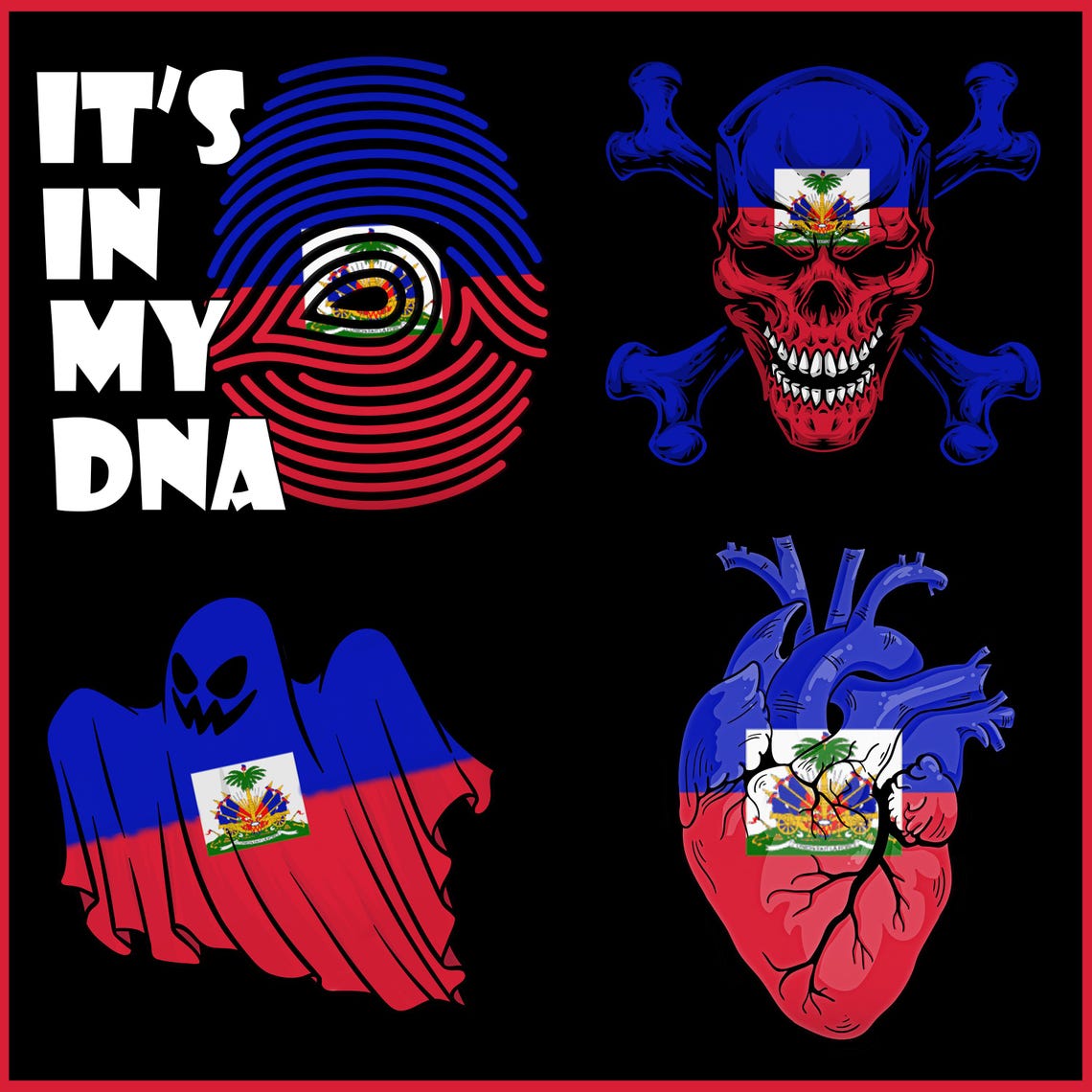 Haiti PNG Bundle | 16 Designs Patriotic Haitian | Sublimation Clipart ...