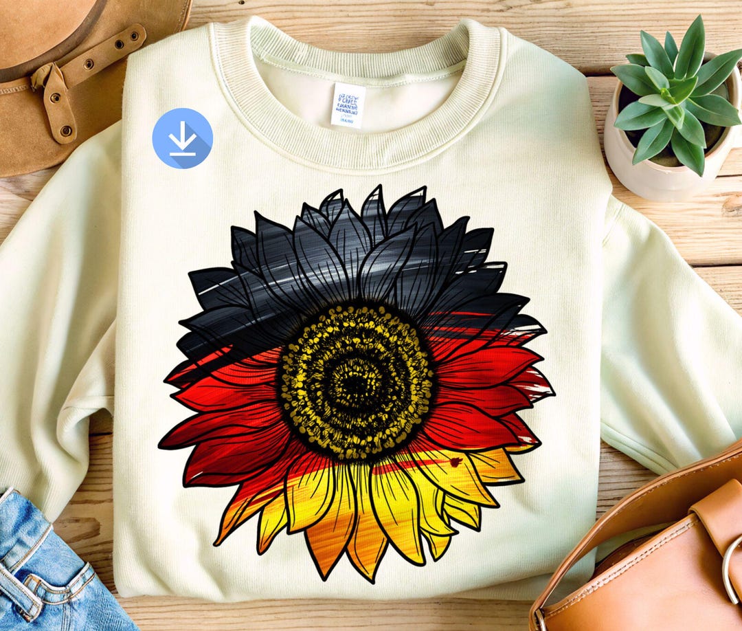 Germany Sunflower Flag PNG, Germany Flag T Shirt, Flower Shirt, Shirt ...