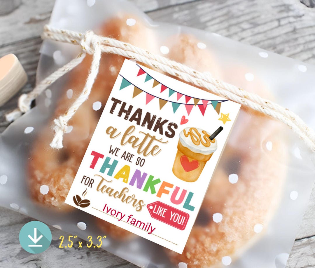 Teacher Thank You Tags Pdf Fillable TEACHER Appreciation Gift Tag ...