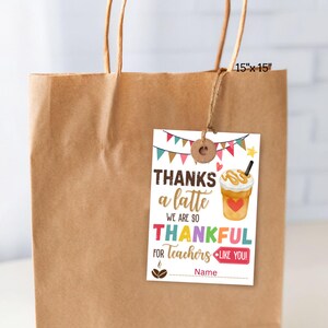 Teacher Thank You Tags Pdf Fillable TEACHER Appreciation Gift Tag ...