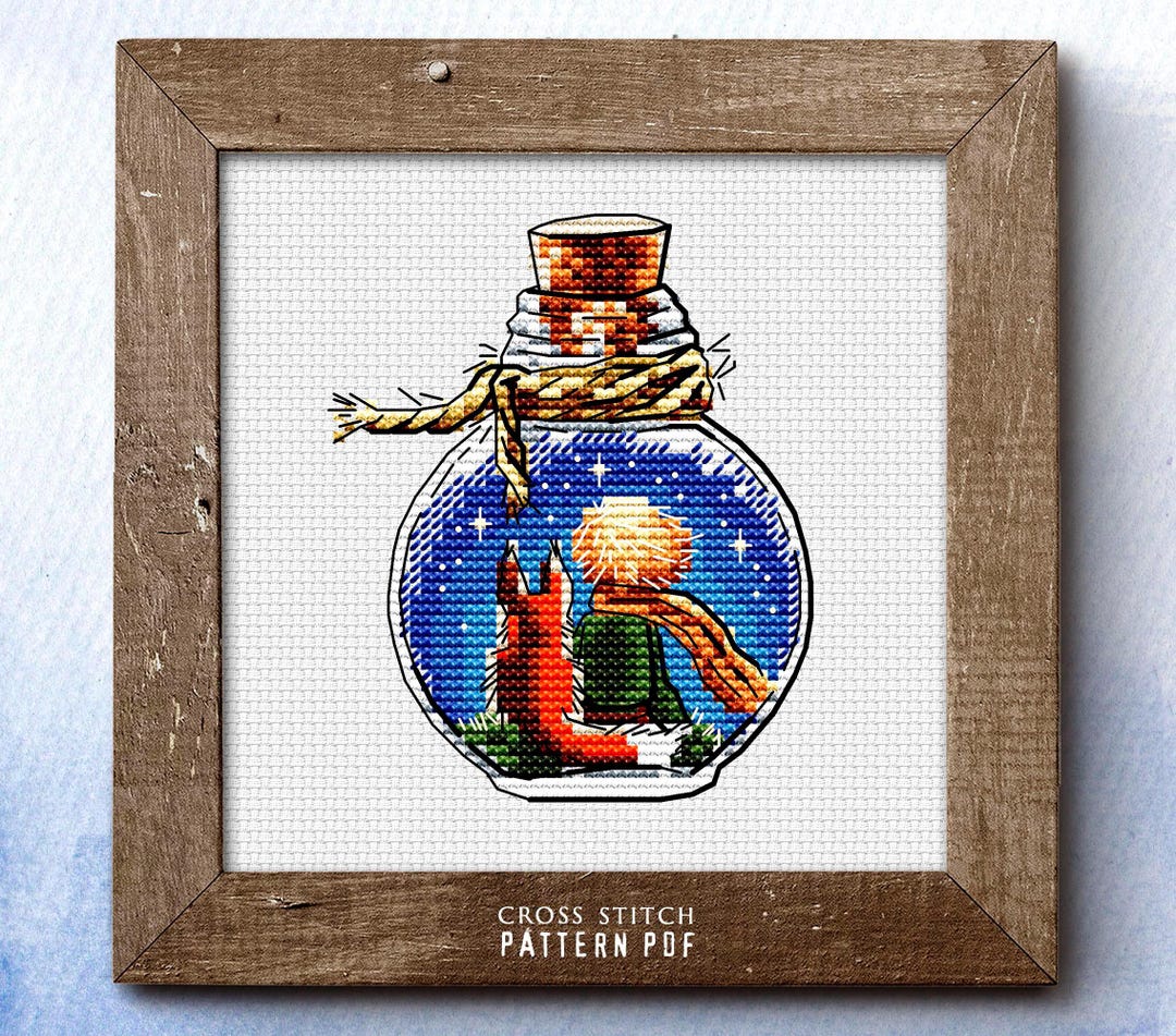 Little Prince Cross Stitch Pattern With Fox Storybook Embroidery PDF ...