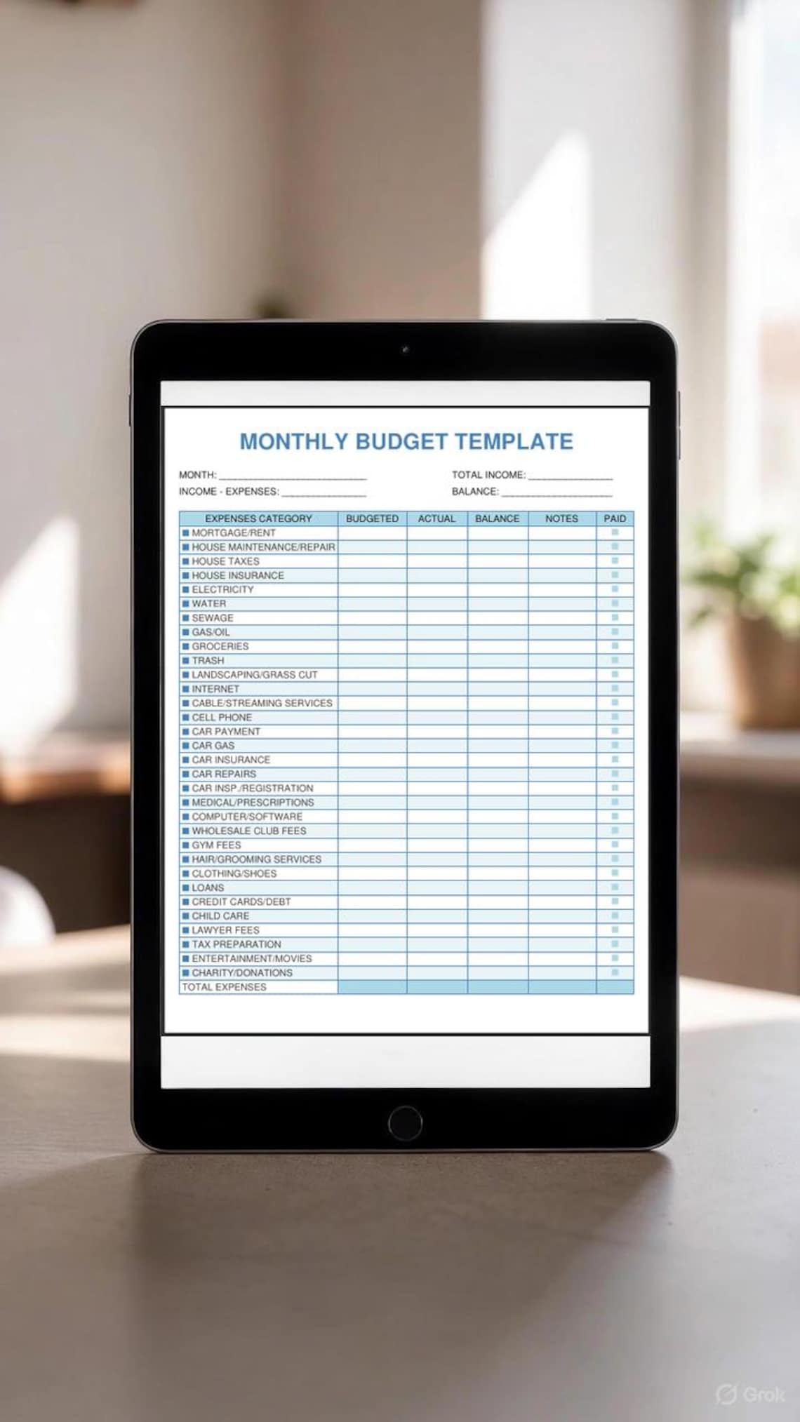 Simple Monthly Printable Budget Planner | Monthly Budget Sheet ...