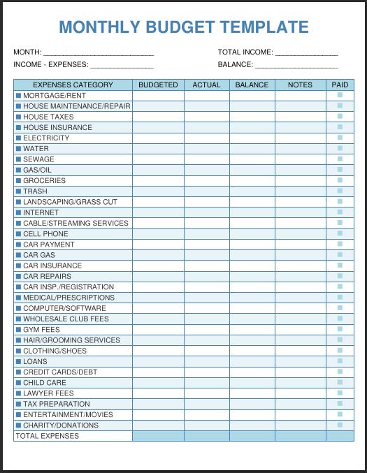 Simple Monthly Printable Budget Planner | Monthly Budget Sheet ...