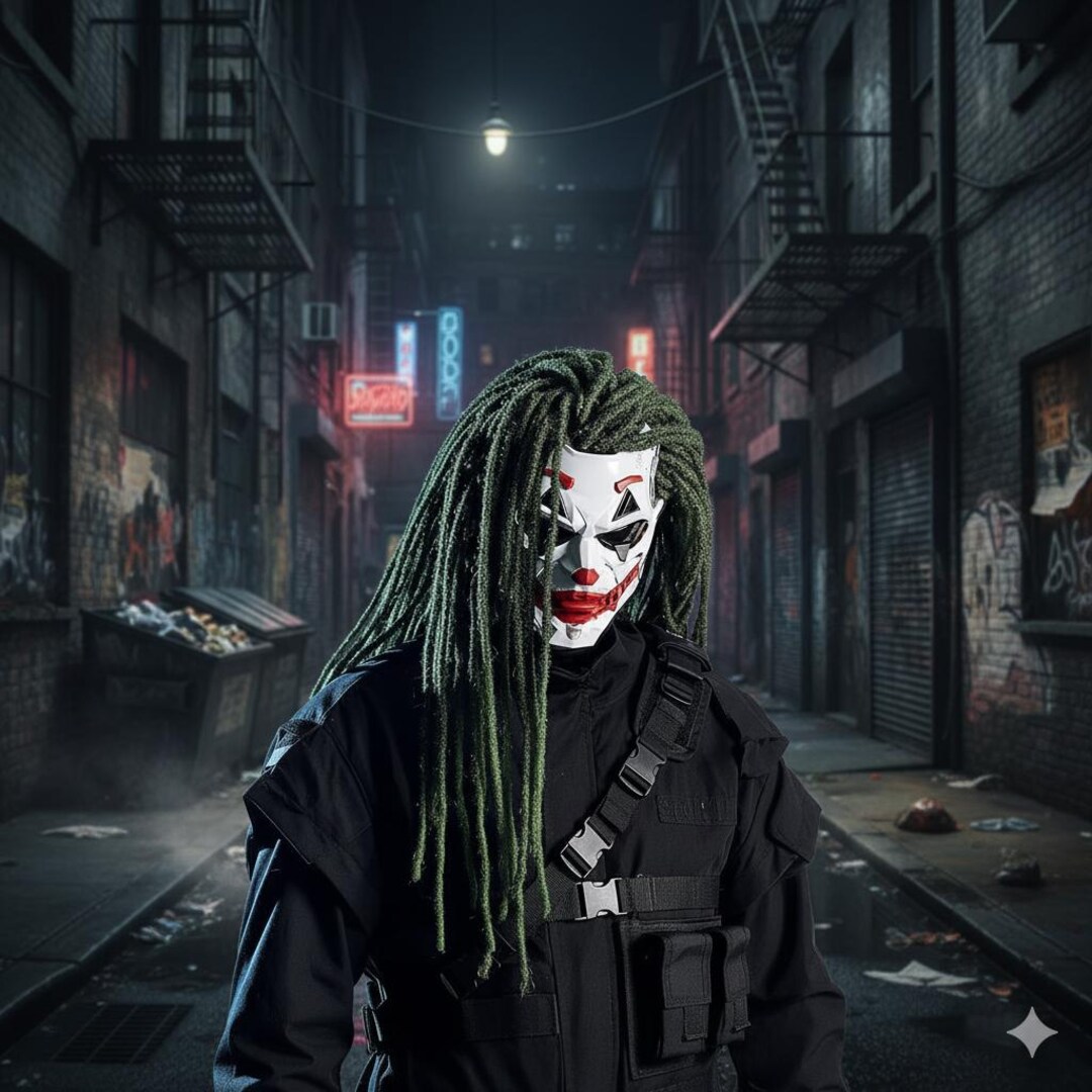 Futuristic Geometric Clown Mask: Cyberpunk Halloween Costume - Etsy