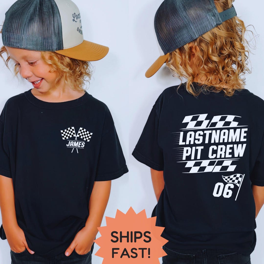 Personalized Pit Crew Shirt, Matching Family Racing Birthday Shirt ...