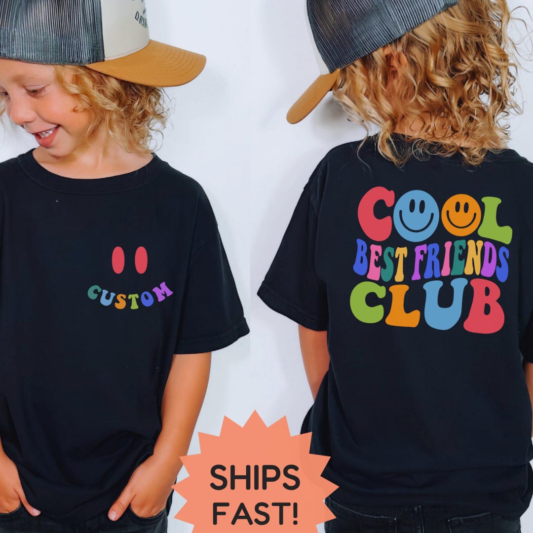 Personalized Cool Best Friends Club Shirt, Besties Shirt, Best Friends ...