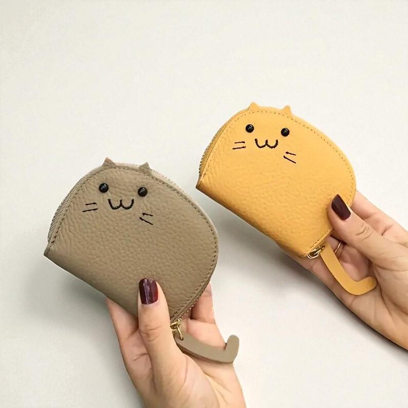 Cartoon Cats Wallet, Faux Leather Coin Purse, Small Coins Pouch. - Etsy