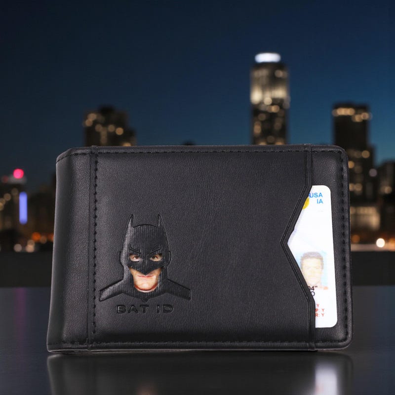 Bat Man Id Wallet - Etsy