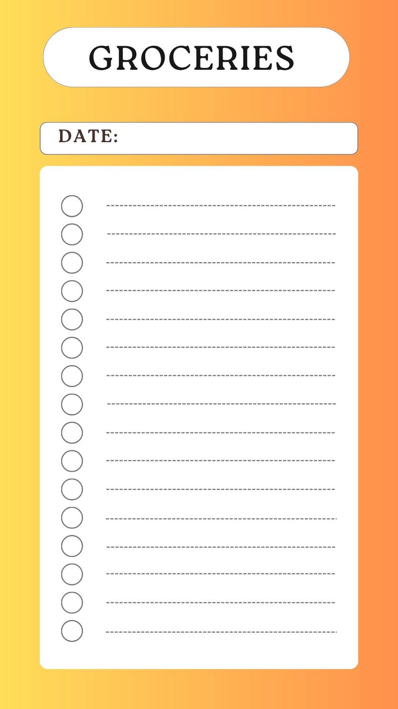 Printable Grocery List Templates – Aesthetic & Functional Organizer ...