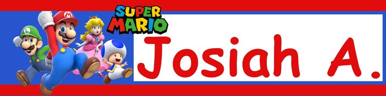 Customizable Mario Name Tag - Etsy
