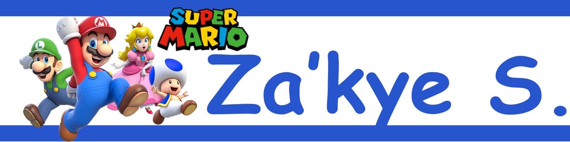 Customizable Mario Name Tag - Etsy