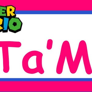 Customizable Mario Name Tag - Etsy