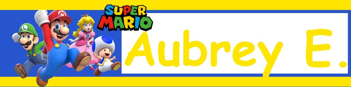 Customizable Mario Name Tag - Etsy