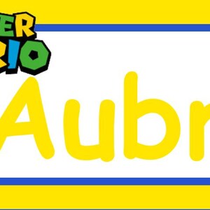 Customizable Mario Name Tag - Etsy