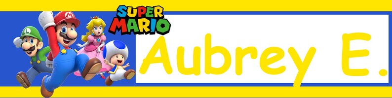 Customizable Mario Name Tag - Etsy