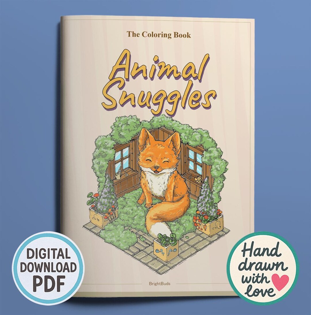 Animal Snuggles – Cute and Cozy Animal Coloring Book for All Ages ...