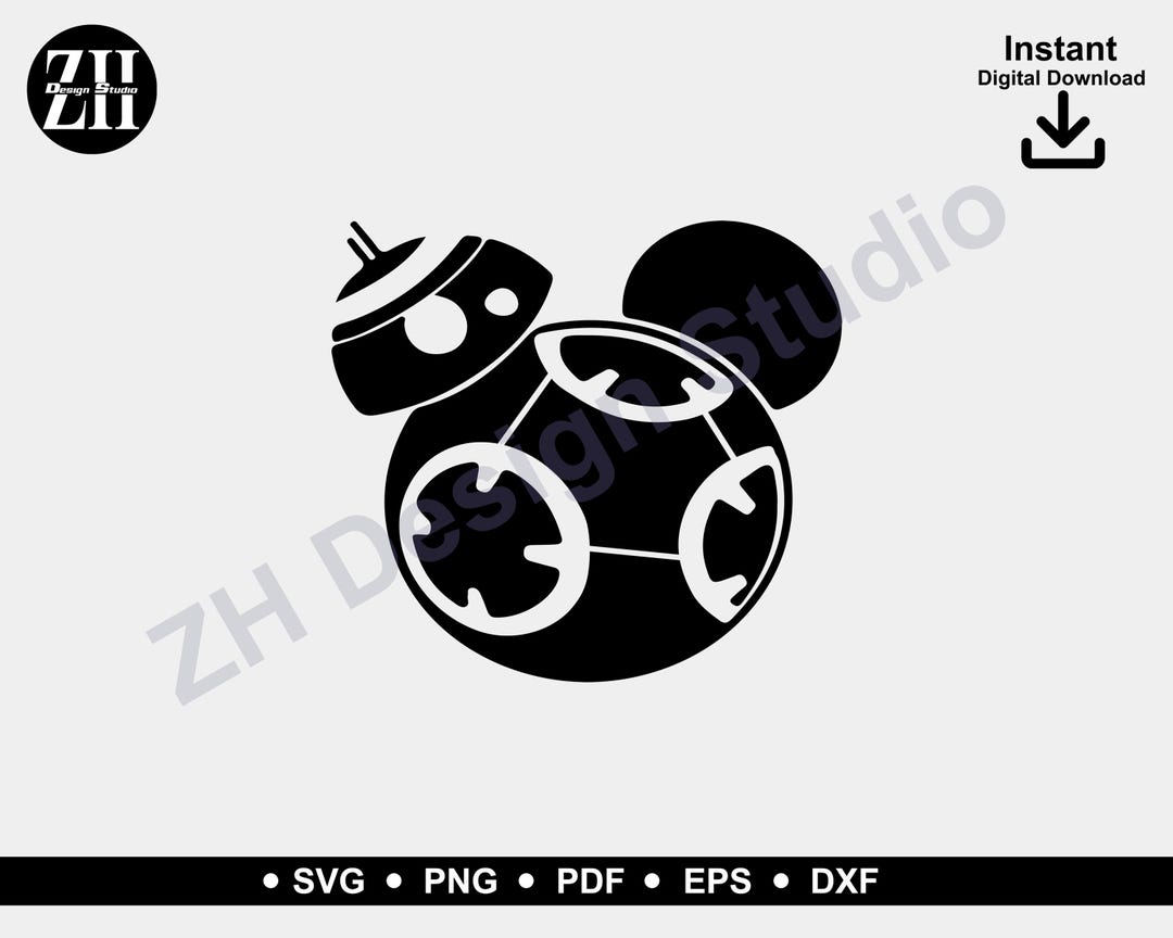 Mickey Mouse BB8 Droid SVG: Rebel Cut File (digital Download) - Etsy