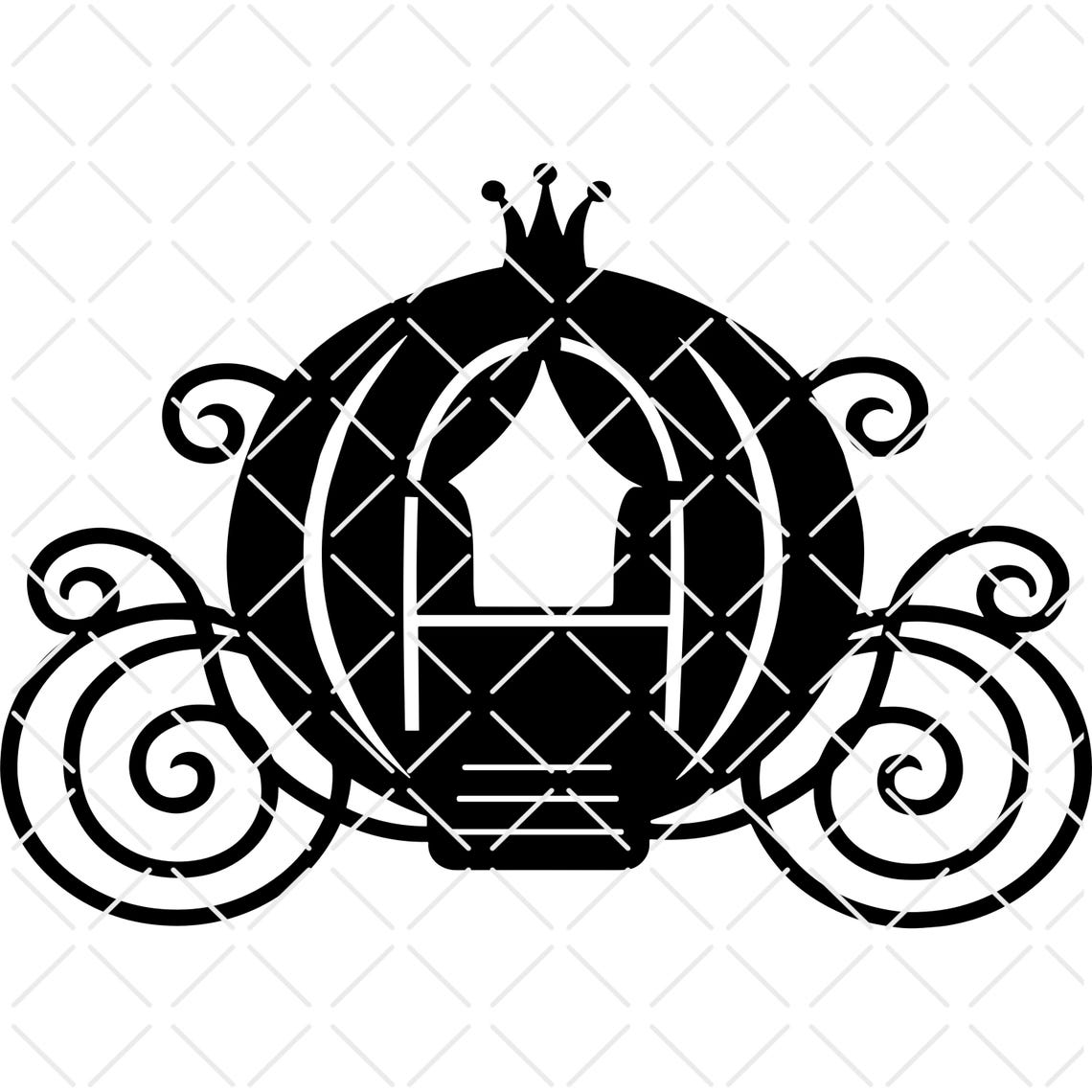 Cinderella Outline SVG Clipart Bundle, Princess Silhouette (digital ...