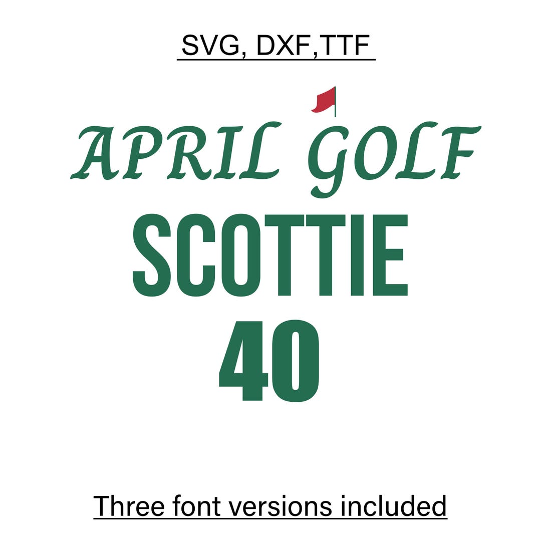 Golf Championship Font TTF Bundle, Customizable SVG, DXF - Etsy