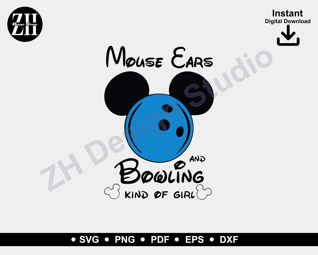 Minnie Mouse Bowling Girl SVG PNG Bundle (digital Download) - Etsy