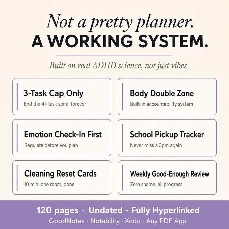 2026 ADHD Digital Planner (dark Rainbow): Self-care and Habit Tracker ...