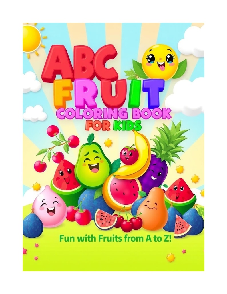 ABC Fruit Coloring Book for Kids – Learn the Alphabet With Fun Fruits ...
