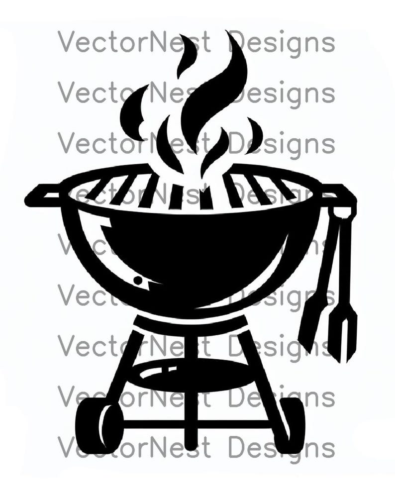 Grill SVG | BBQ Grill Cut File for Cricut | Summer Cookout Silhouette ...