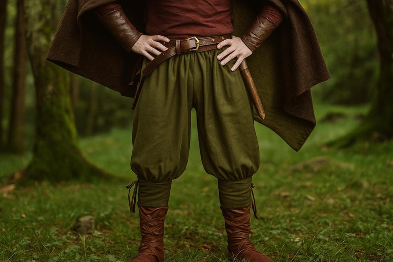 Short Viking Trousers, Medieval Cotton Pants, Renfaire Steampunk Knight ...