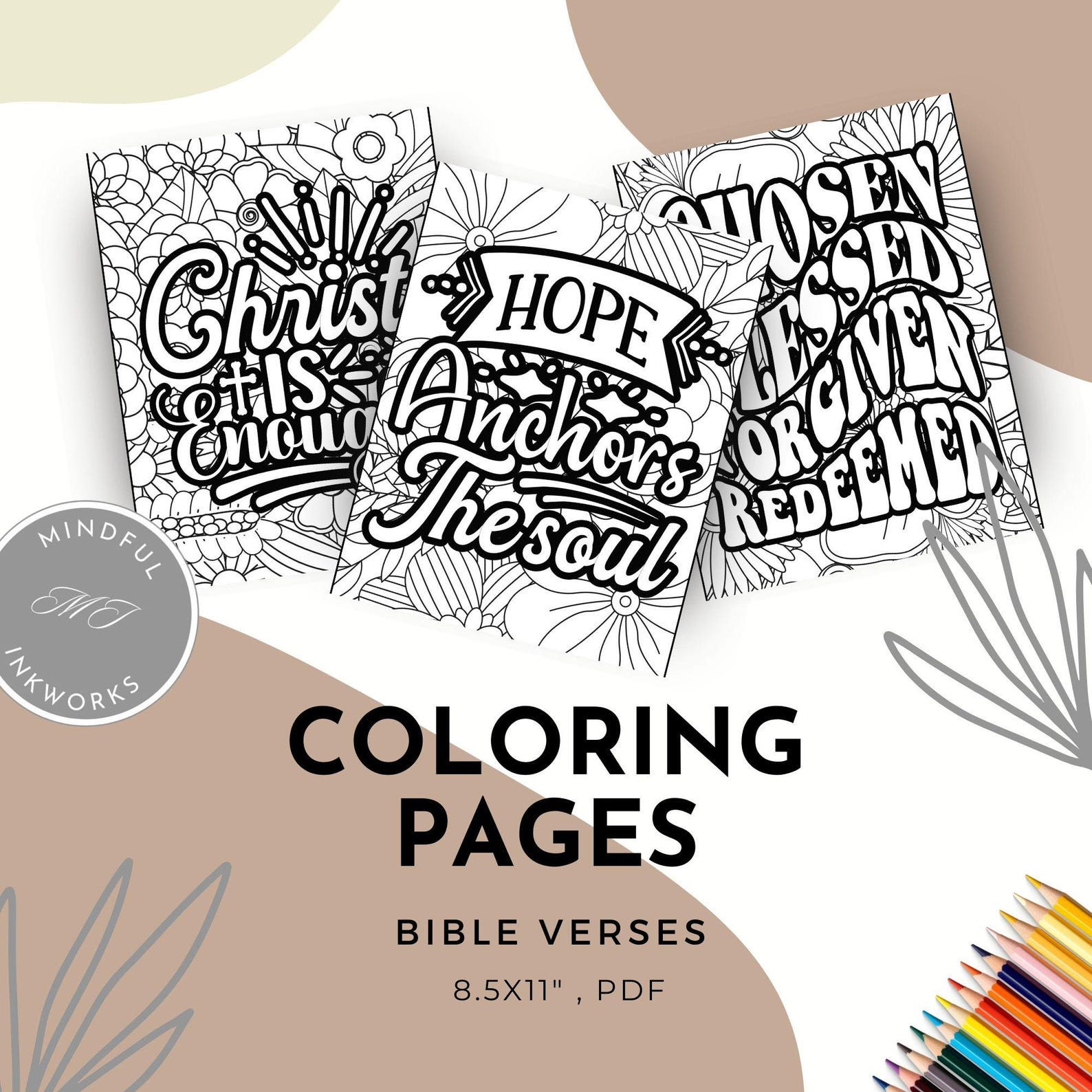 Bible Verses Coloring Pages for Kids, Printable Christian Homeschool ...