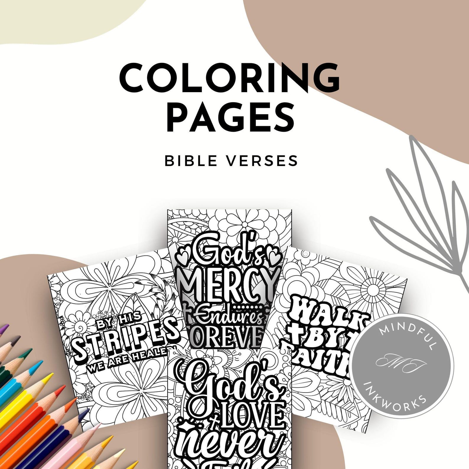 Bible Verses Coloring Pages for Kids, Printable Christian Homeschool ...