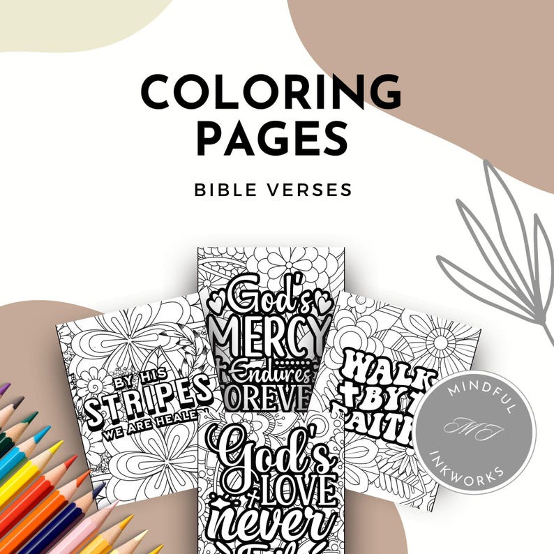Bible Verses Coloring Pages for Kids, Printable Christian Homeschool ...