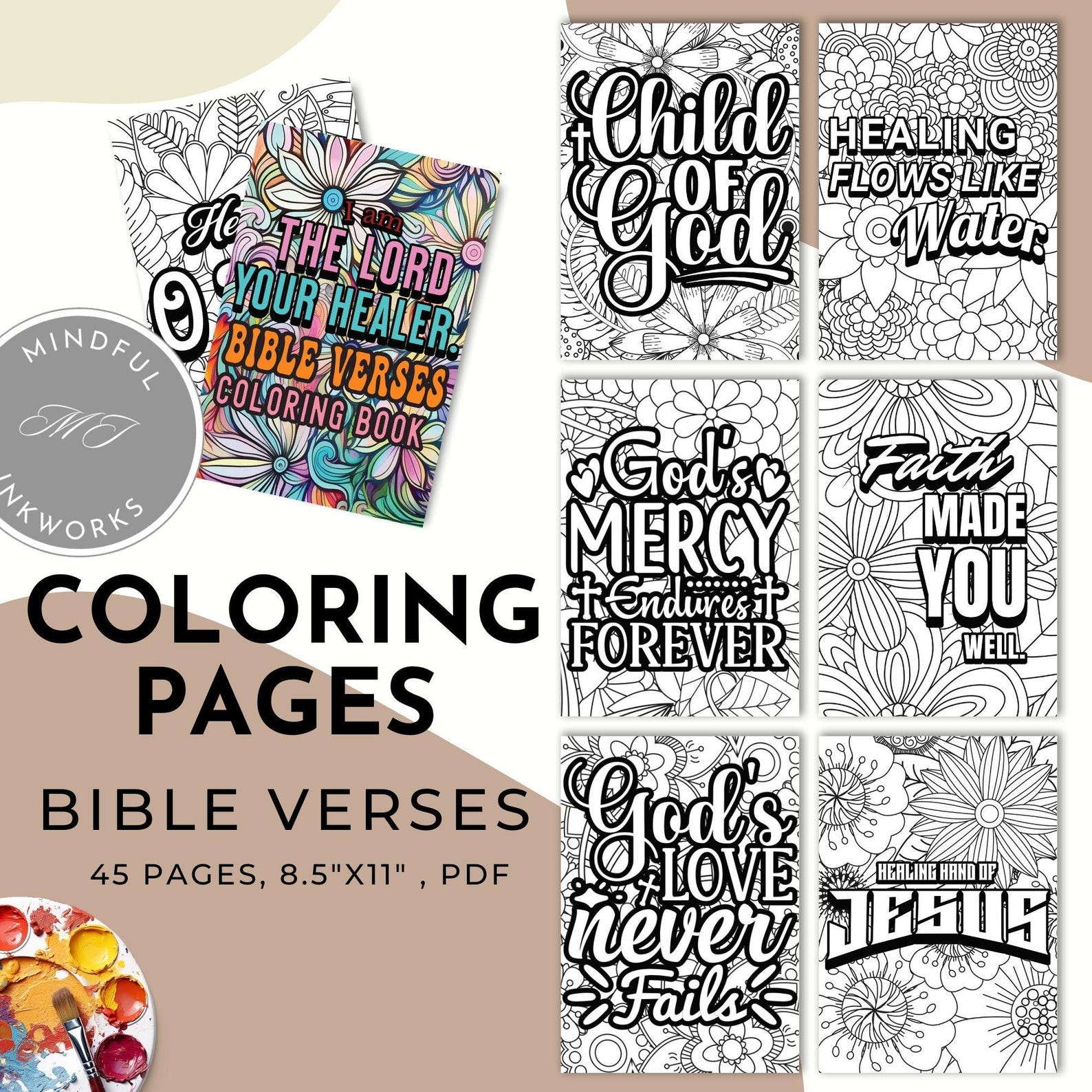 Bible Verses Coloring Pages for Kids, Printable Christian Homeschool ...