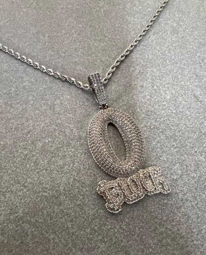 O Block Pendant Chain - Etsy