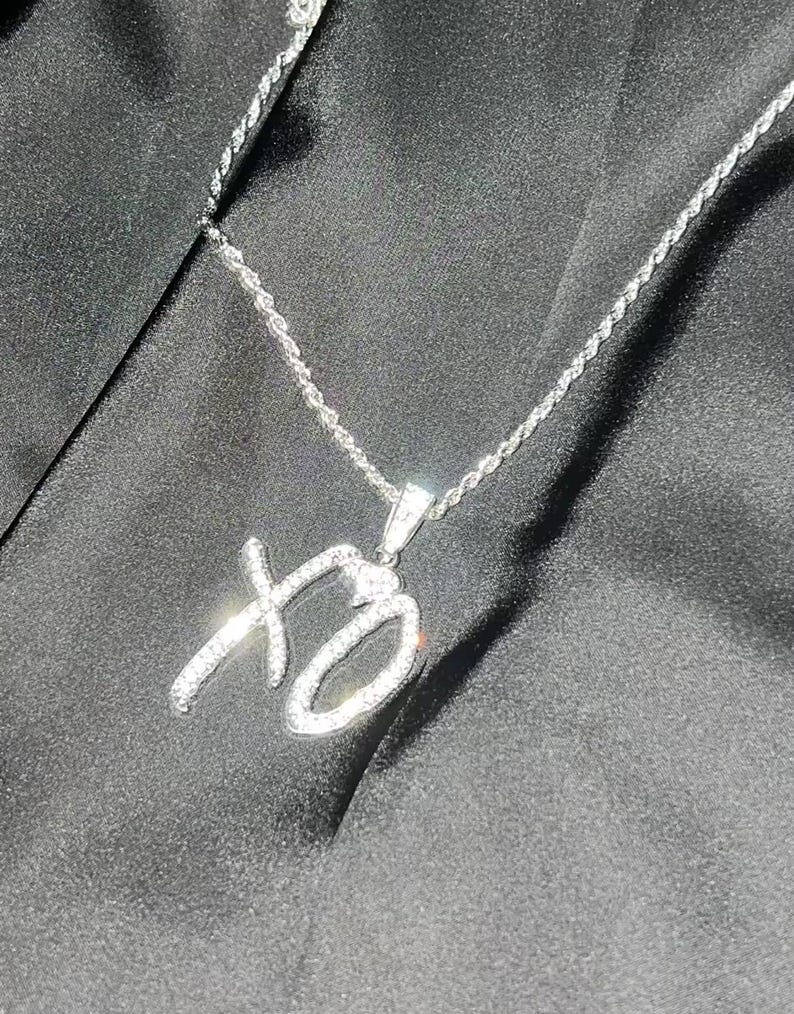 Iced Out XO Pendant Necklace- the Weeknd - Etsy