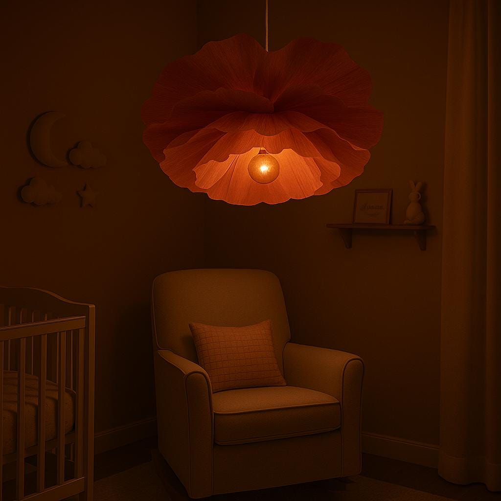 Autumn Rose Hanging Light, Mauve and Rose Gold Light, Flower Lamp Shade ...