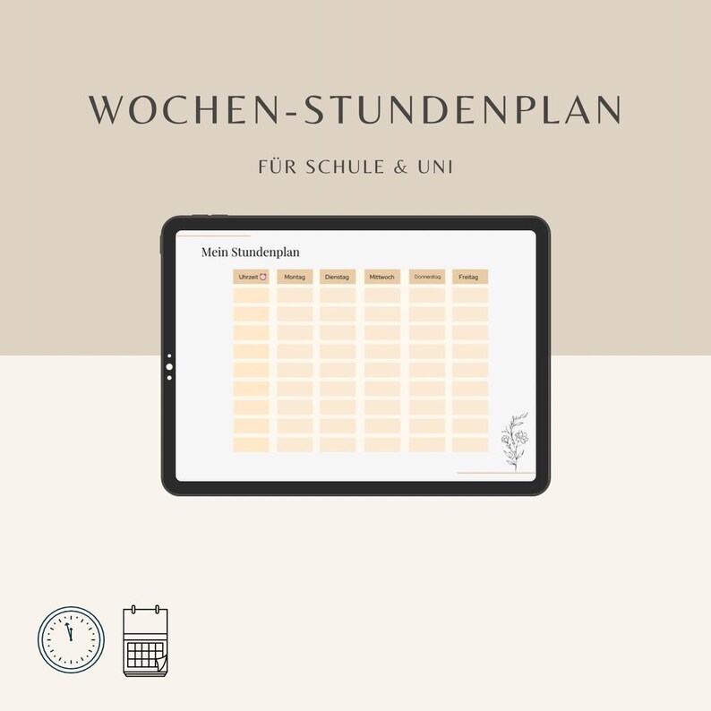 My Timetable - Digital Timetable Template for Printing | School Planner ...