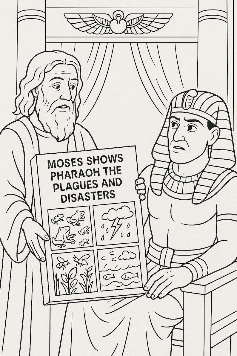 The Story of Moses Coloring Pages - Etsy